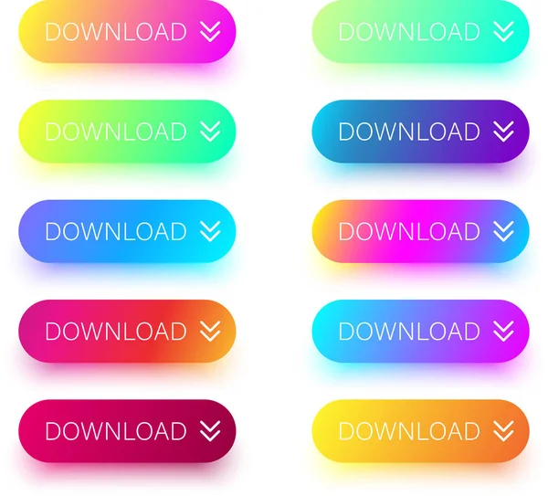 Spectrum Download Web Buttons Arrow Isolated White Background Stock ...