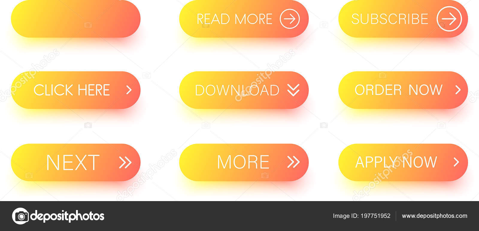 Conjunto Iconos Naranja Brillante Aislado Sobre Fondo Blanco ...