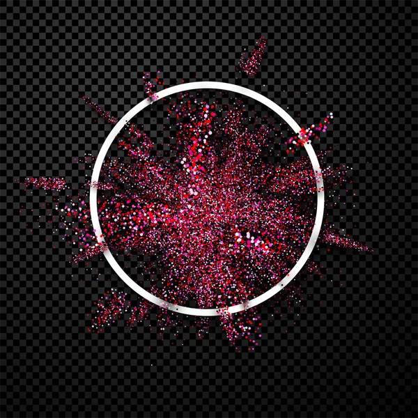 Blue Glitter Explosion White Frame Transparent Background Vector ...