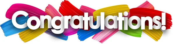 Congratulations paper banner. Stock Vector Image by ©Maxborovkov #106595618