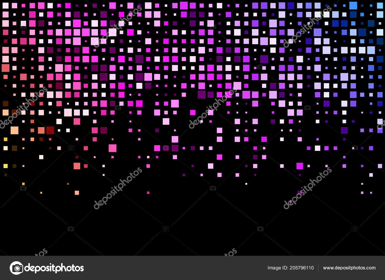 Black Background Spectrum Colorful Geometric Mosaic Pattern Vector ...