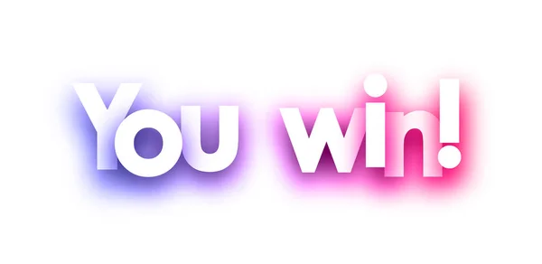 You Win Poster Spectrum Brush Strokes White Background Colorful ...