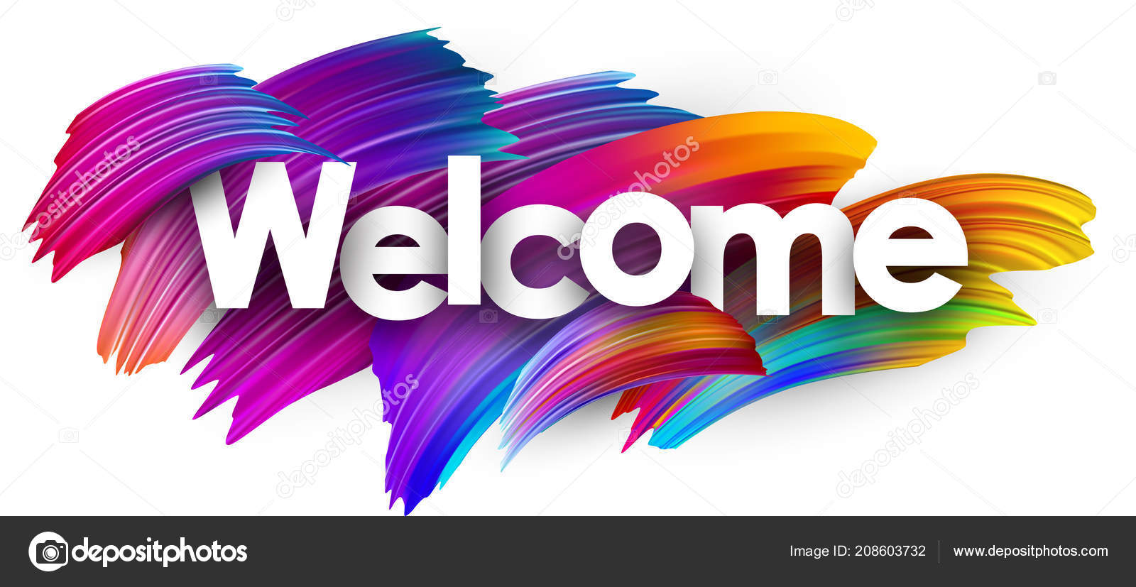 The Word Welcome Colorful