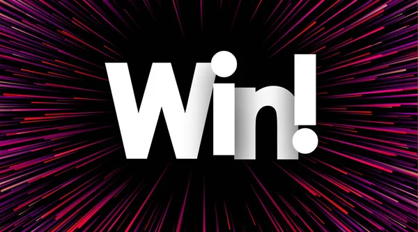 Win Poster Spectrum Brush Strokes White Background Colorful Gradient ...