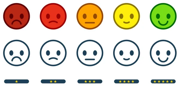 Leave Feed Back Voting Scale Color Emoticons Buttons Stock Vector Image ...