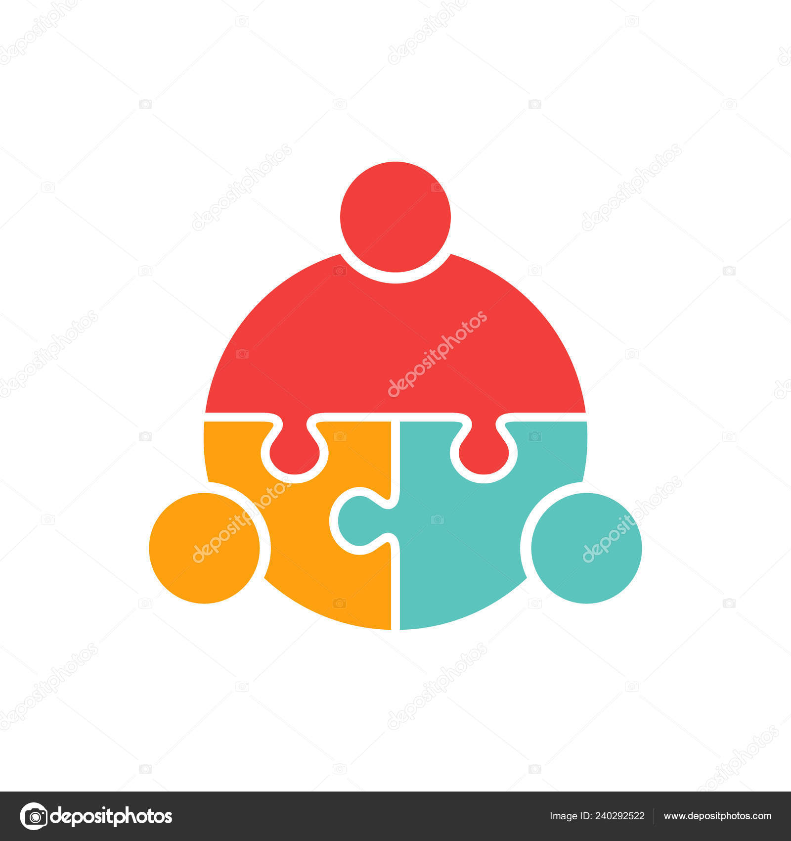 Teamwork Puzzle Logo