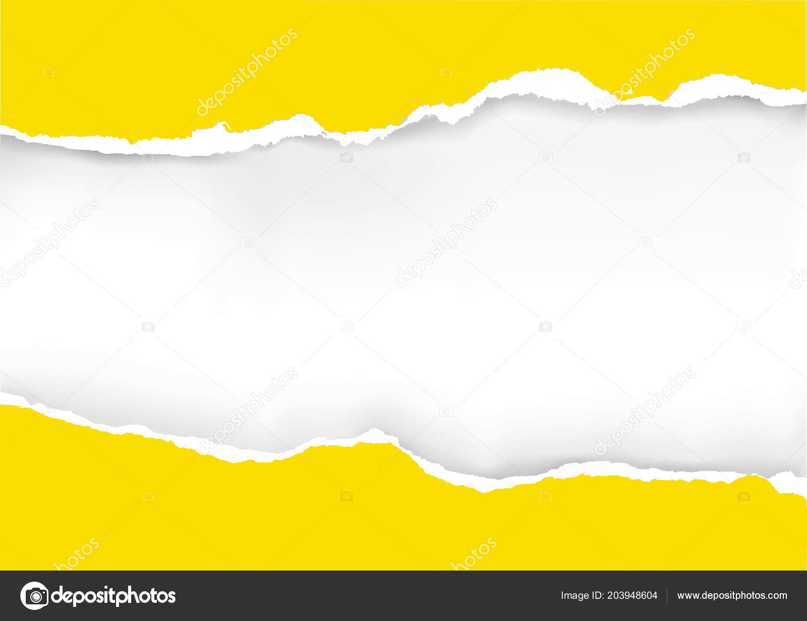 Yellow Ripped Paper Background Llustration Yellow Ripped Paper Place ...