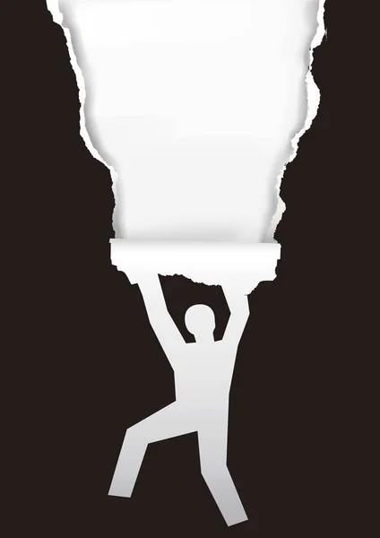 Male Silhouette Ripping Paper Background Male Silhouette Ripped Black ...