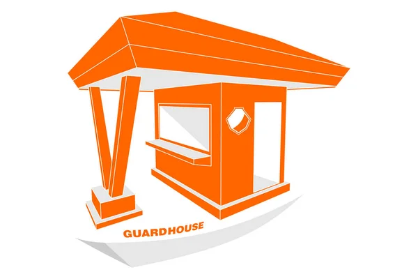 Guard House Logo Modern Style Vector Illustration — Stock Vector ...