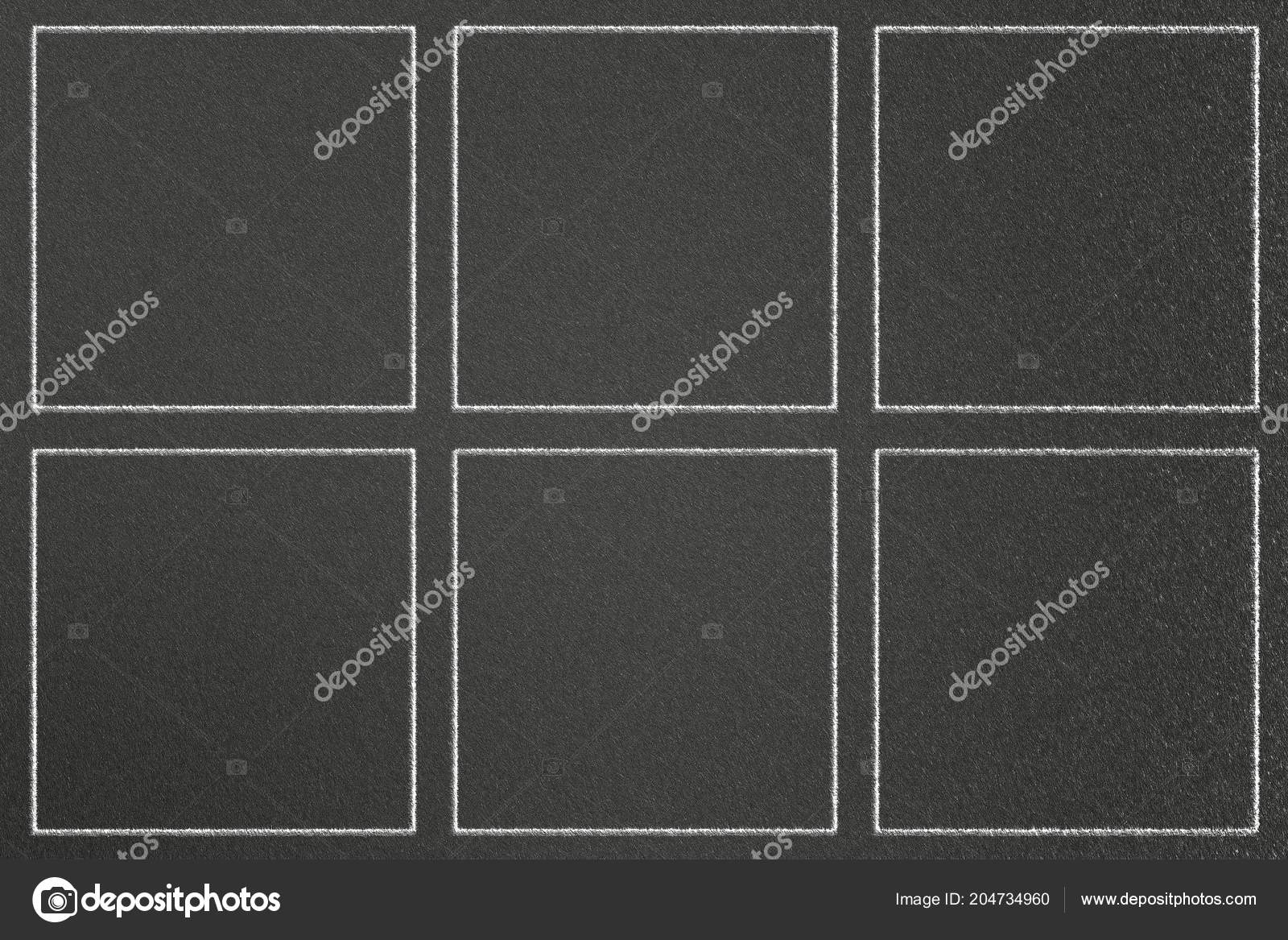 Chalk Drawing Frames Square Chalkboard Can Put More Text — Stock Photo ...