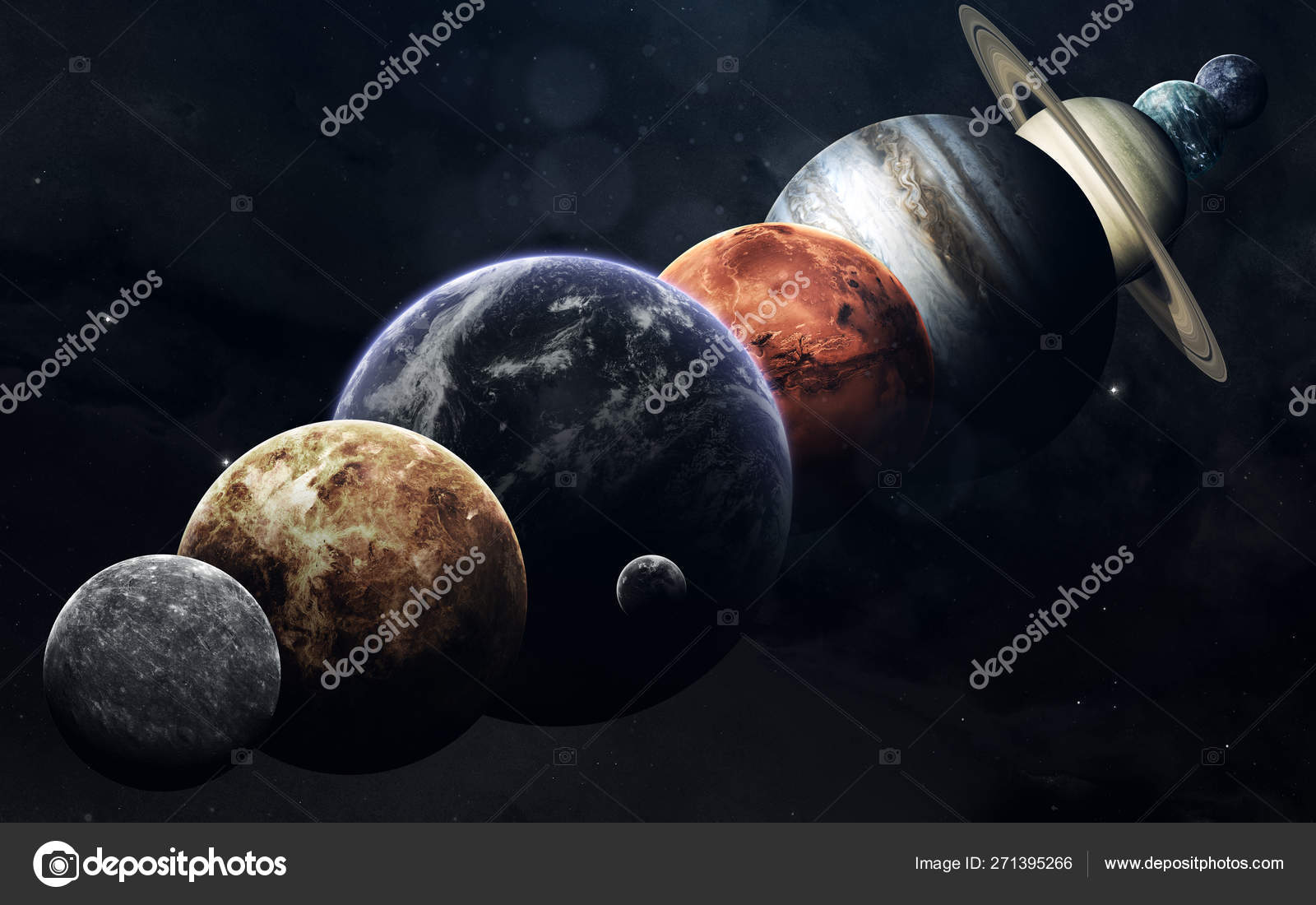 Different Planets In Space