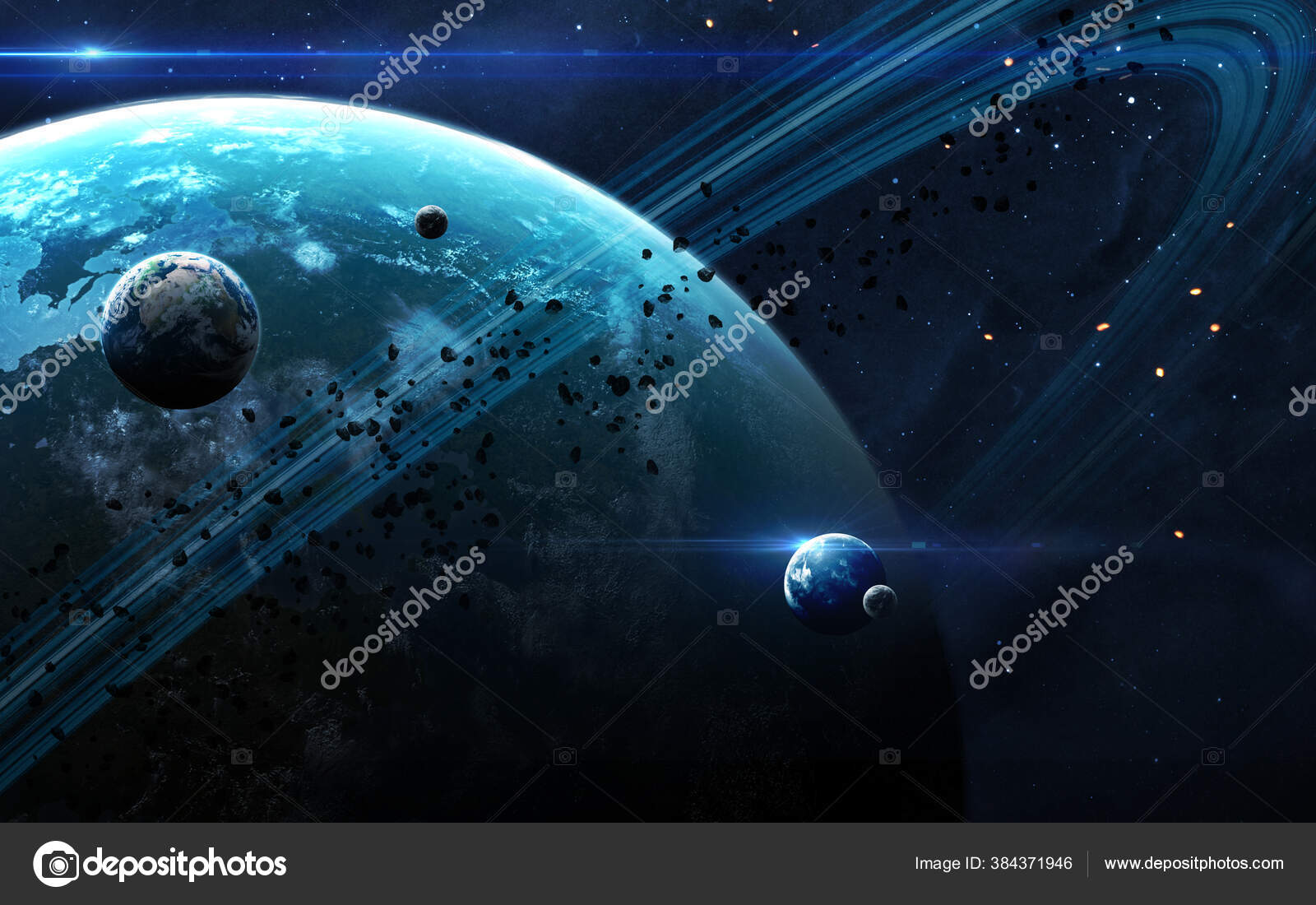 High quality science fiction cosmos — Stock Photo © Shad.off #384371946