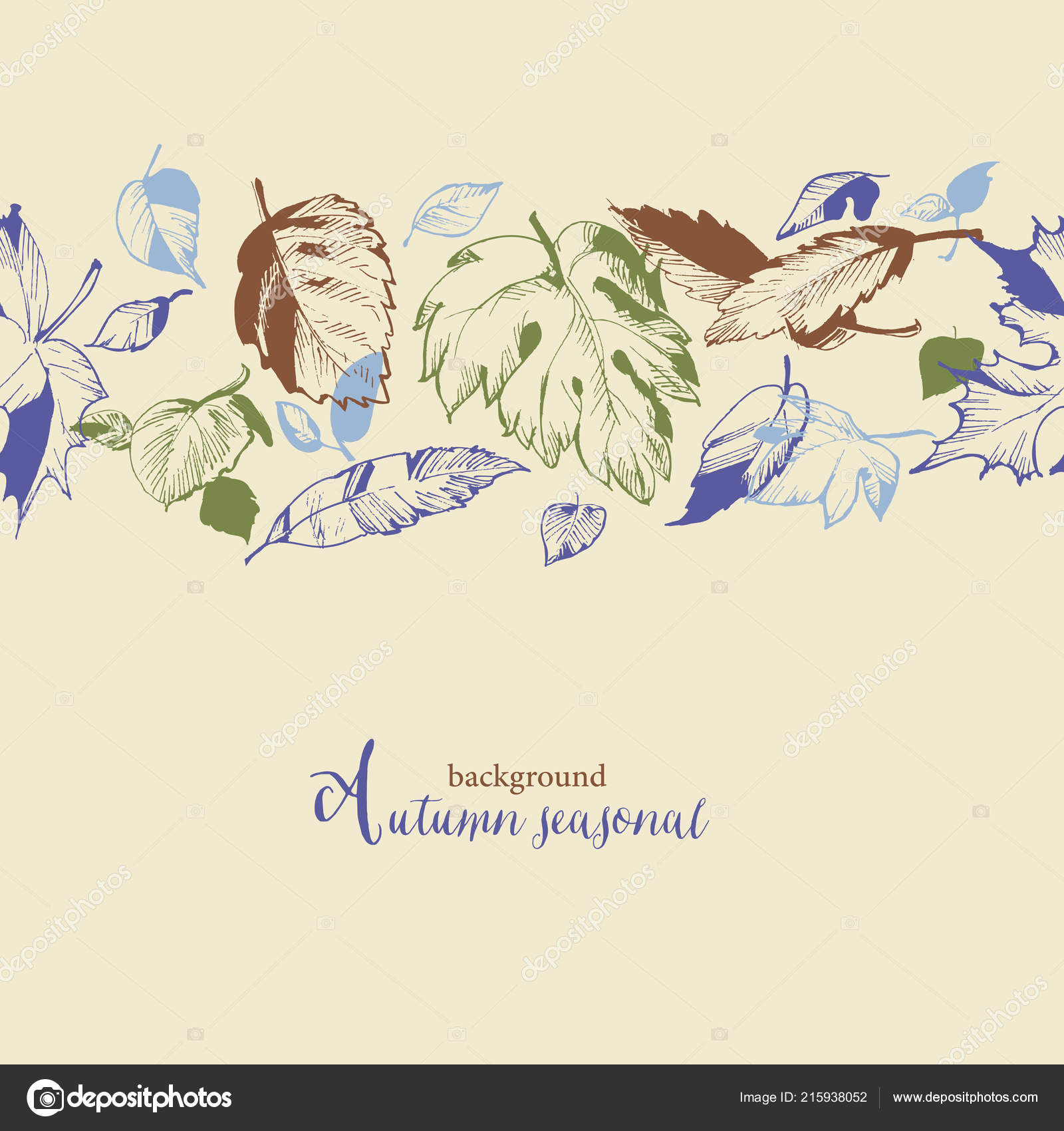 Fall Leaves Border Repeating Linear Pattern Stock Vector by ©Danussa ...