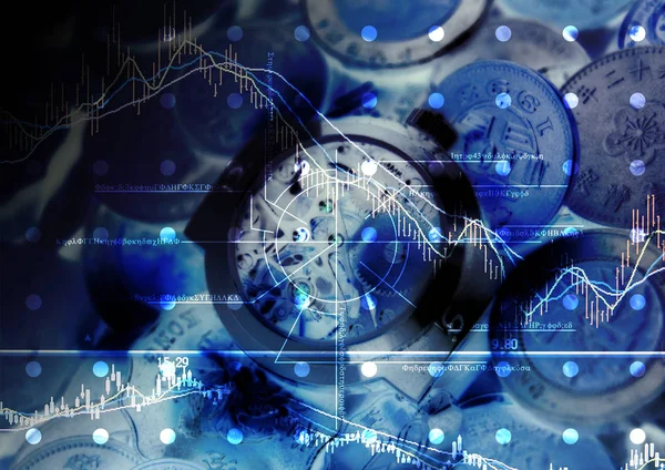 Colorful digital background with two patterns overlay - Stock Image ...