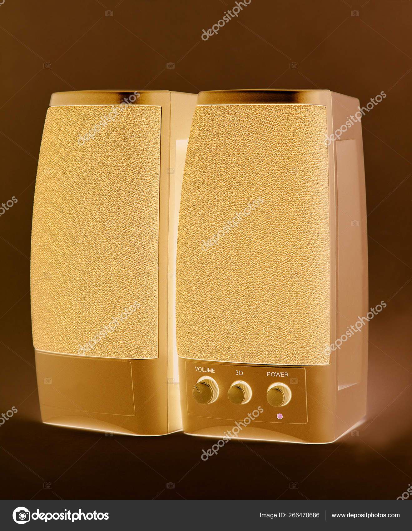 Closeup Computer Speakers Digital World Concept Stock Photo by ...