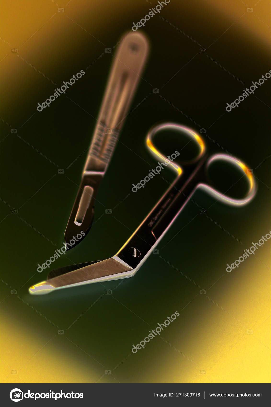 Colorful Medical Background Closeup Medical Tools Stock Photo by ...