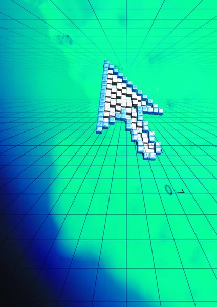 abstract modern background with computer cursor - Stock Image - Everypixel