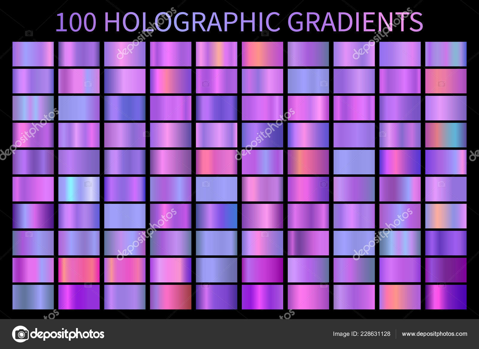 Holographic Gradient Colorful Background Hologram Foil Texture Gradient ...