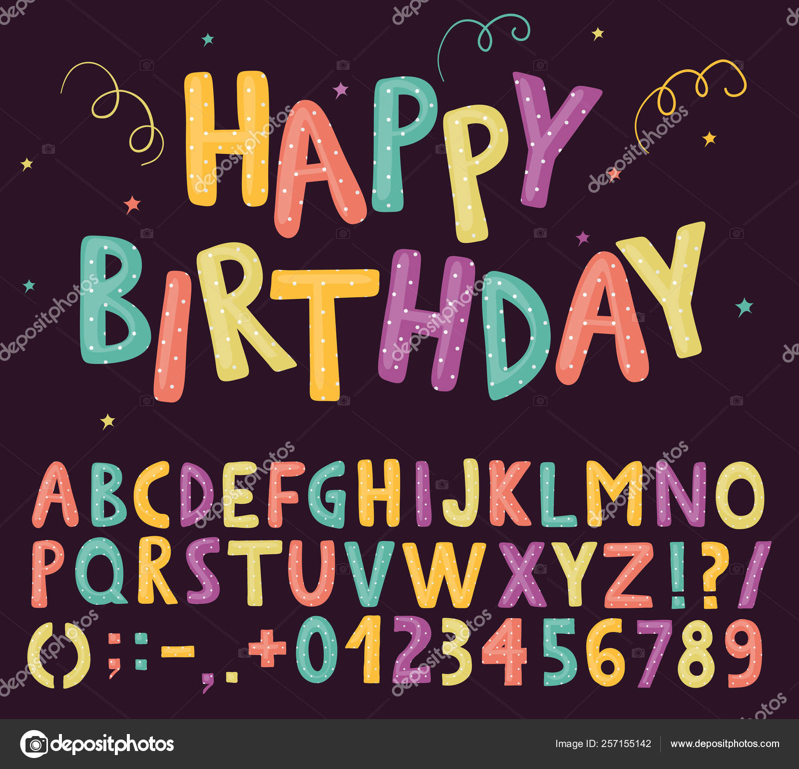 Fun colorful alphabet Stock Vector Image by ©zsooofija #257155142