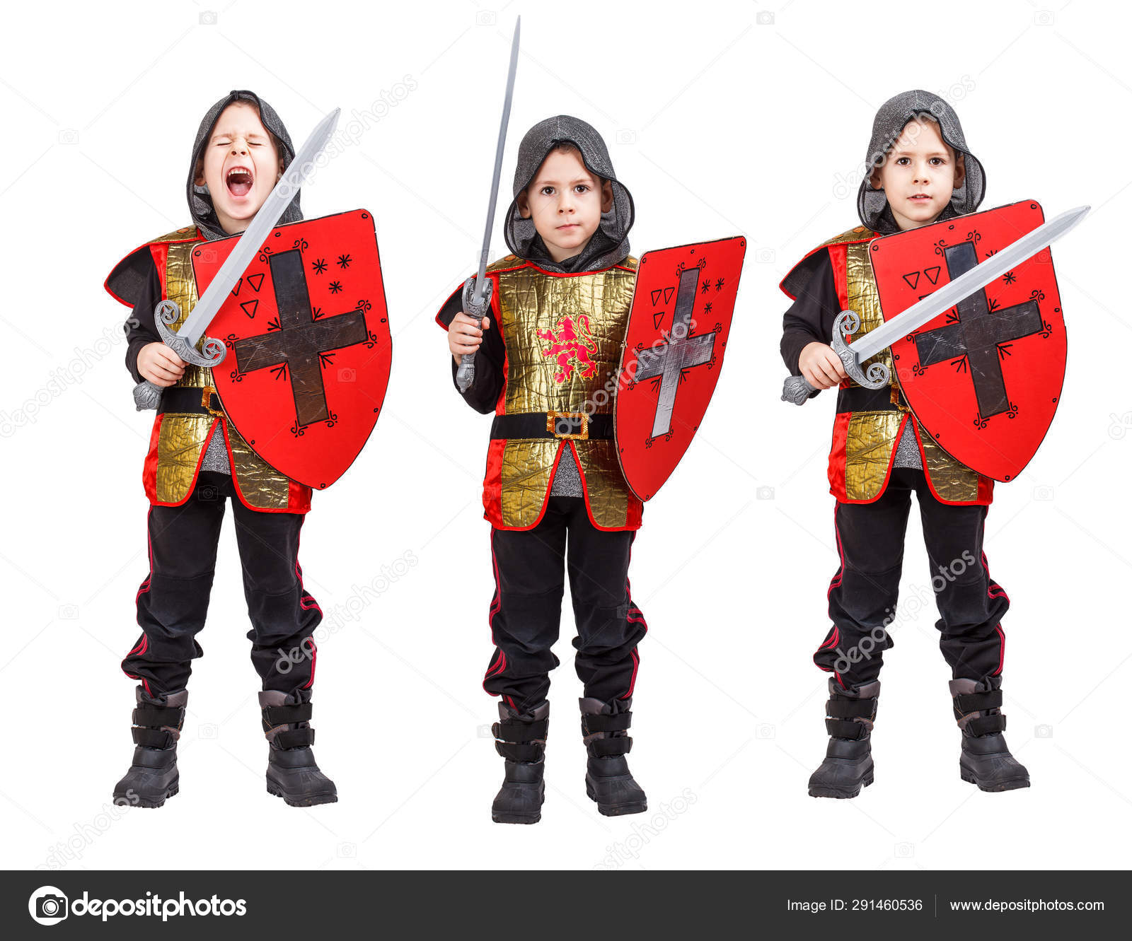 Boy in medieval knight costume Stock Photo by ©grafvision 291460536
