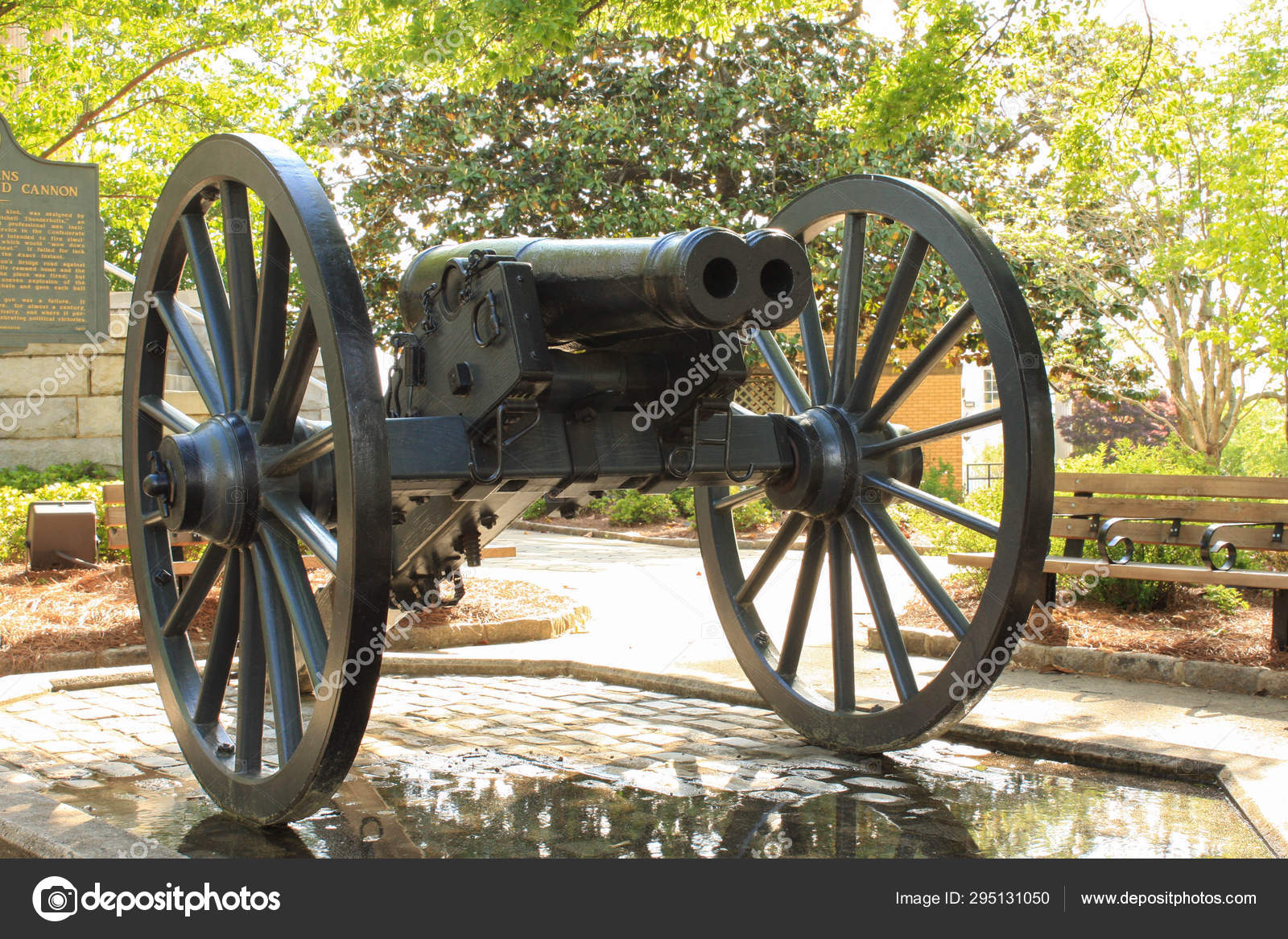 Civil War double barrel cannon at Athens, GA. – Stock Editorial Photo ...