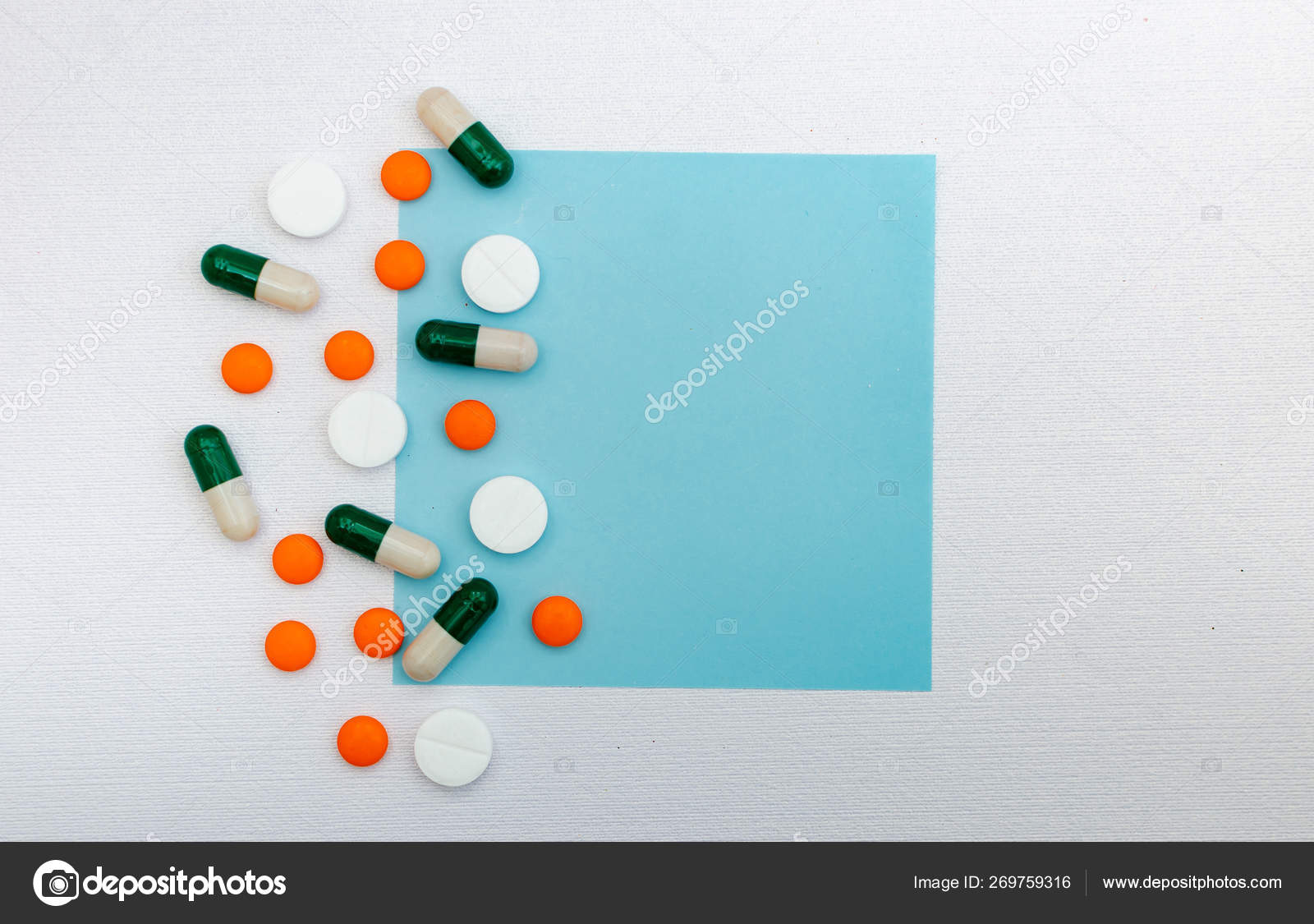 Creative layout made of variety of tablets and capsules. — Stock Photo ...