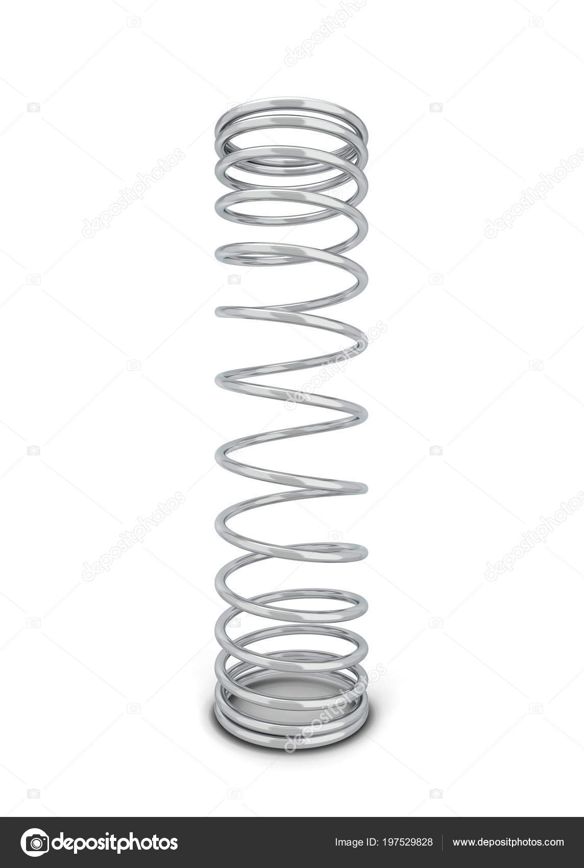 Metal Spring Illustration Isolated White Background Stock Photo by ...