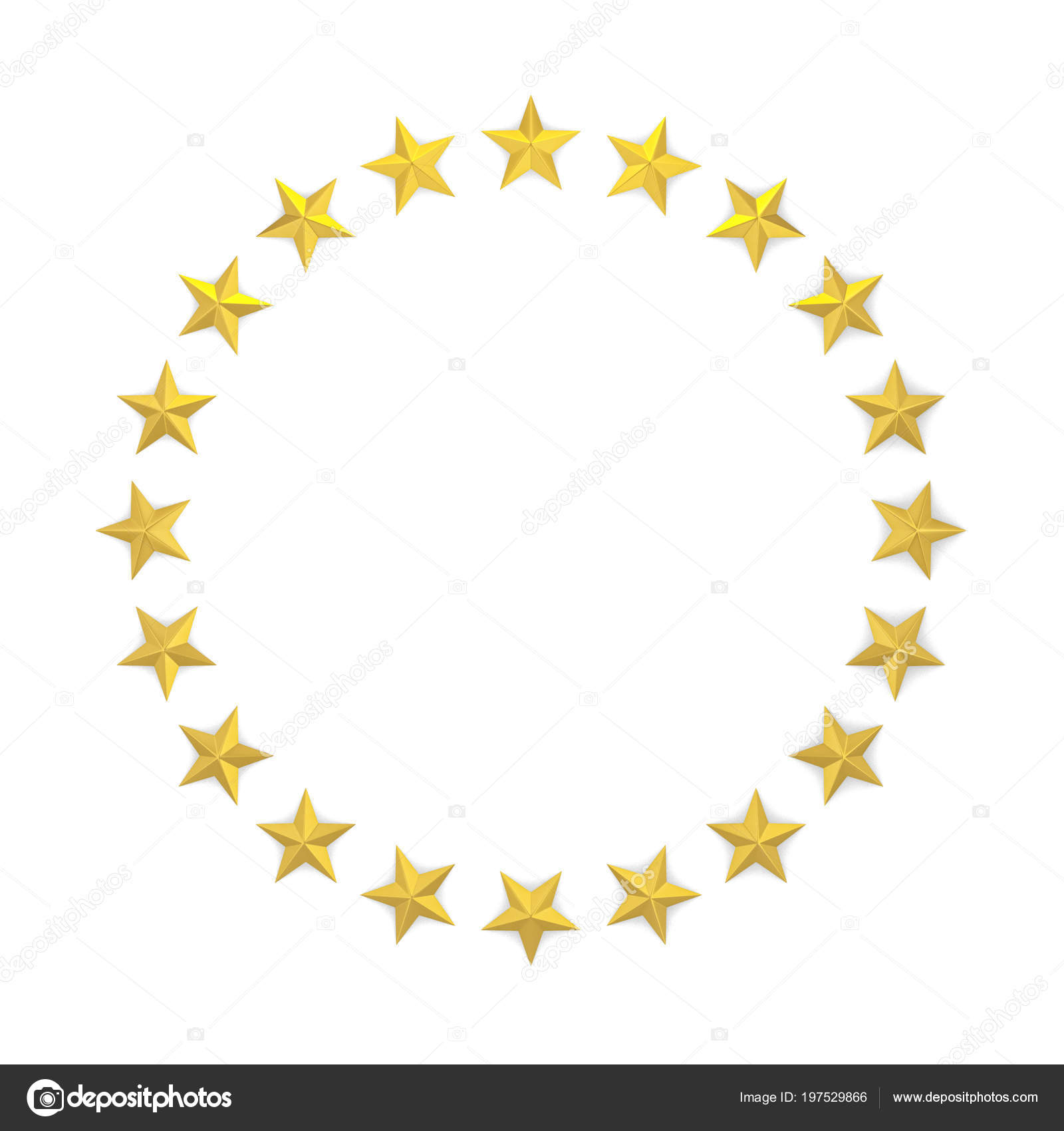 Estrelas Forma Círculo Ilustração Isolado Fundo Branco — Foto © montego ...