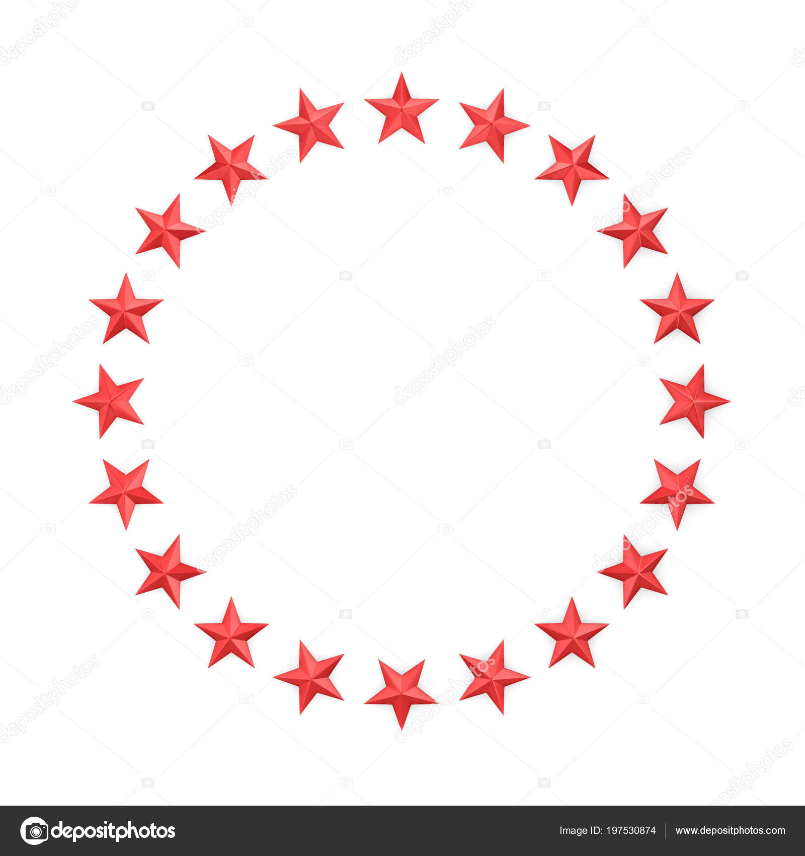 Stars Circle Shape Illustration Isolated White Background Stock Photo ...