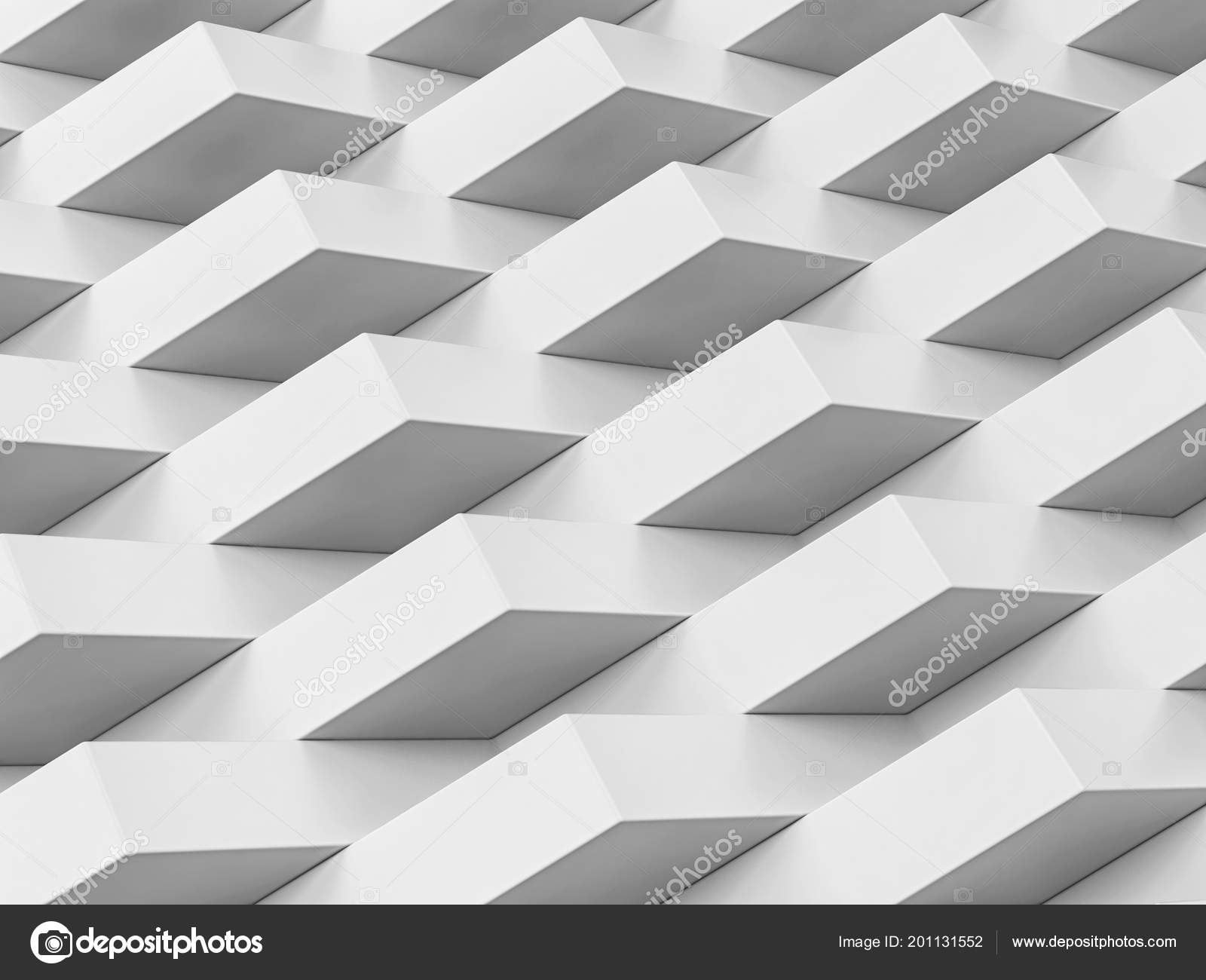 Abstract White Geometric Background Illustration Stock Photo by ...