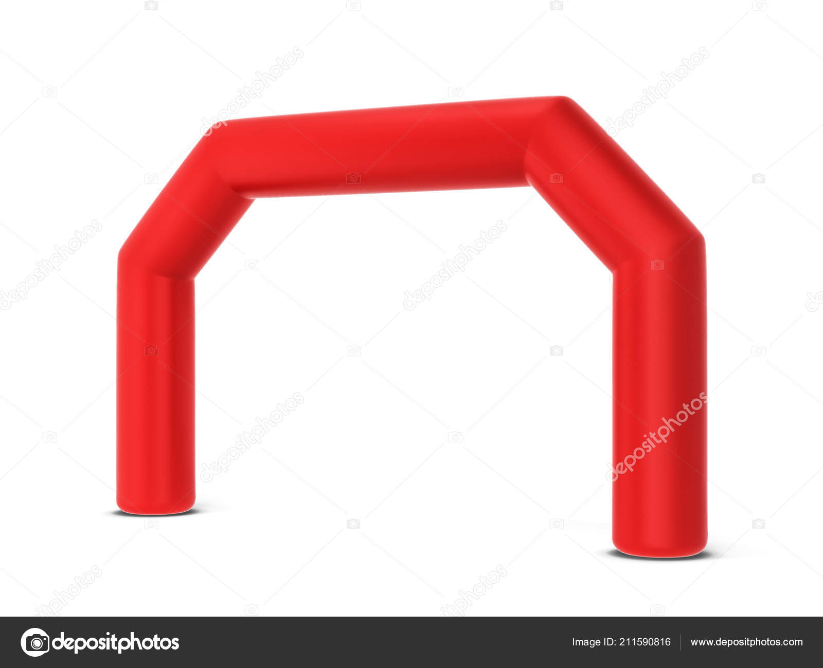 Inflatable Promotion Arch Mock Illustration Isolated White Background ...