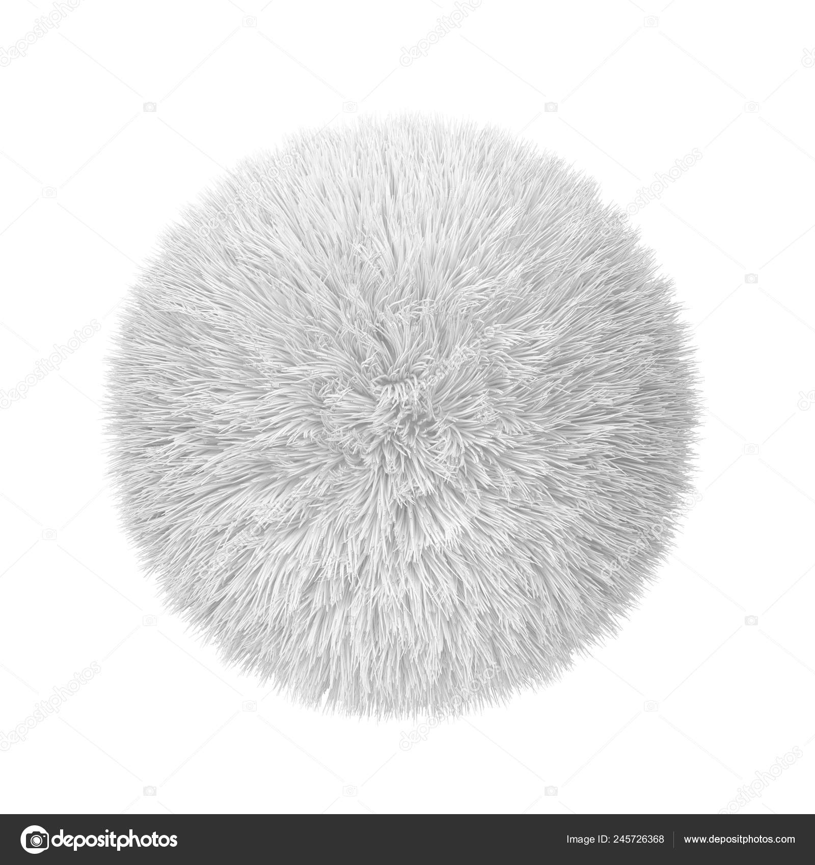 Abstract Fluffy Ball Illustration Isolated White Background Stock Photo ...