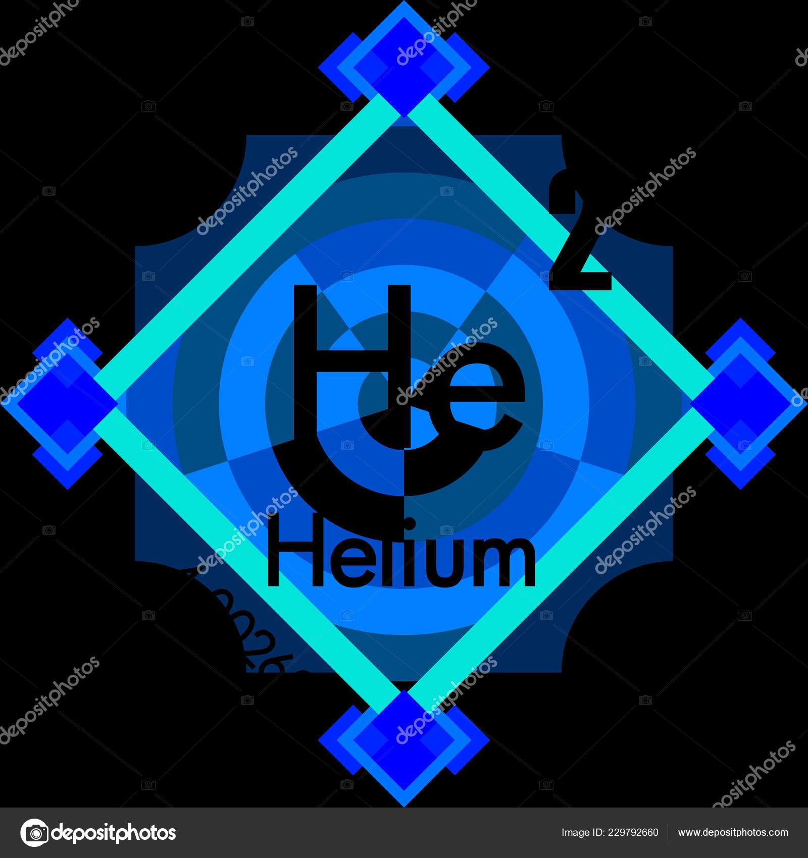 Forma Helio Tabla Periódica Elementos Vector de stock #229792660 de ...