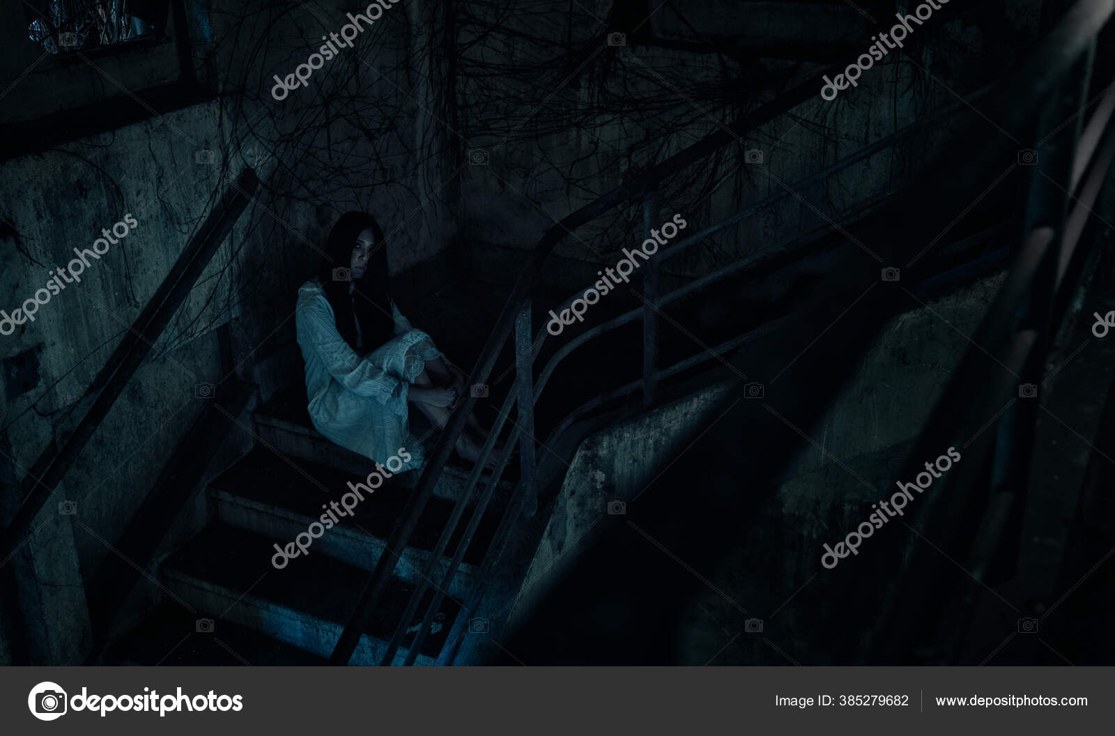 Ancient Thai Ghost Traditional Costume Appear History Woman Wearing ...