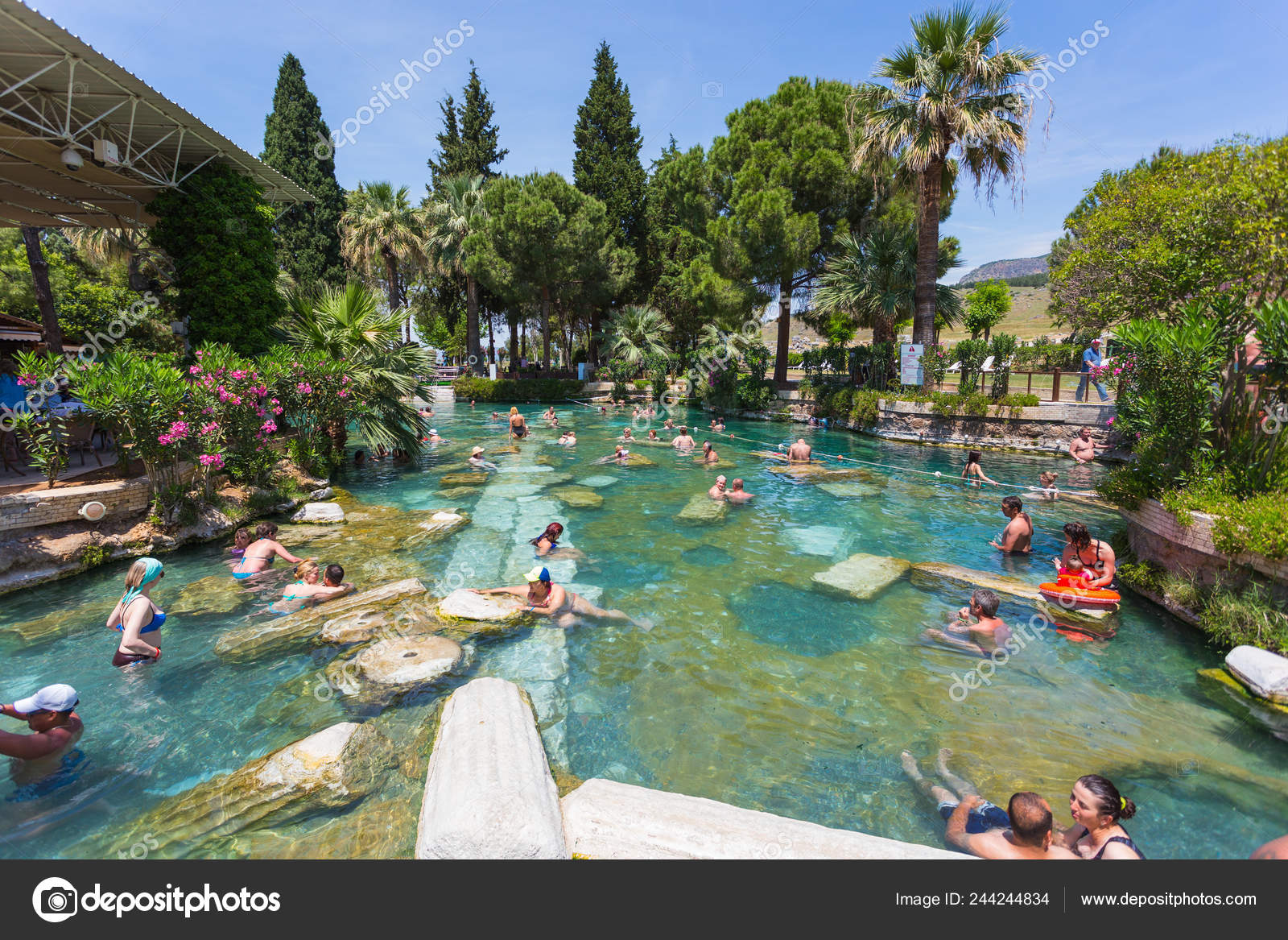 Pamukkale Turkey May 2017 Thermal Pool Cleopatra Pamukkale — Stock ...