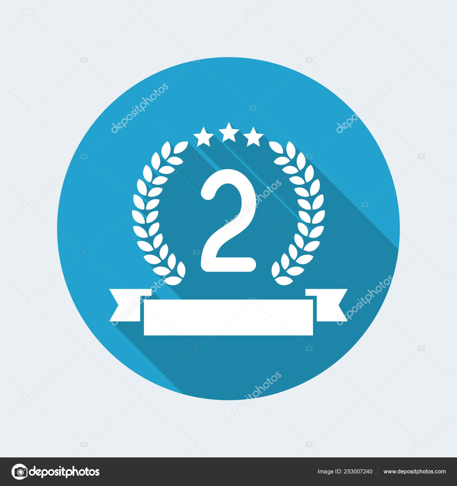 Second place winner icon Stock Vector by ©MyVector 253007240