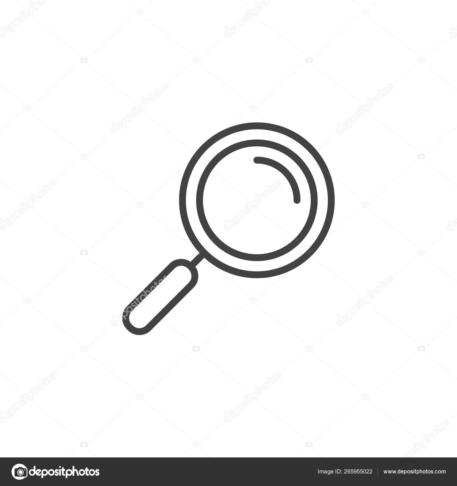 Magnifier lens linear icon Stock Vector by ©MyVector 265955022