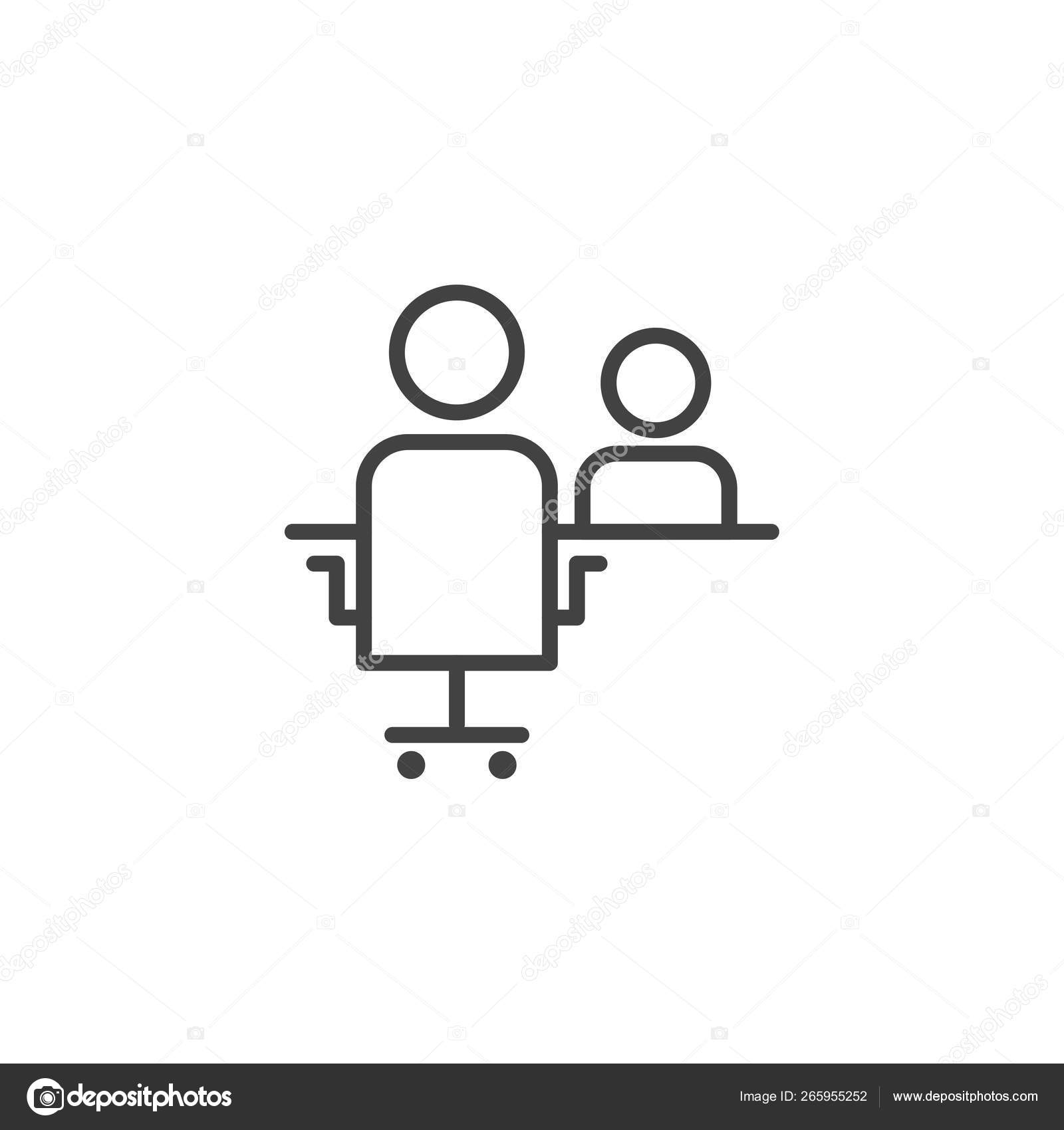 Job interview linear icon Stock Vector Image by ©MyVector #265955252
