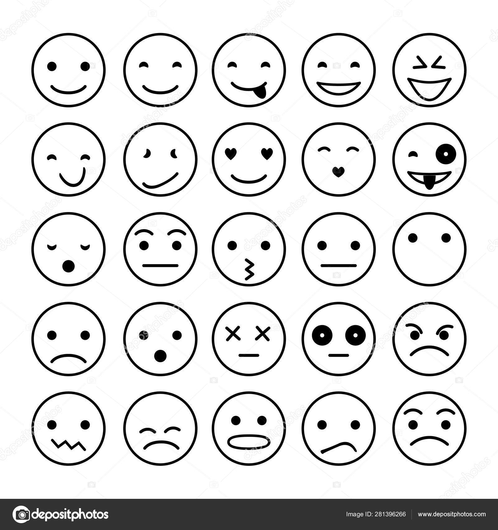 Smile icons vector illustration isolated on white background Stock ...