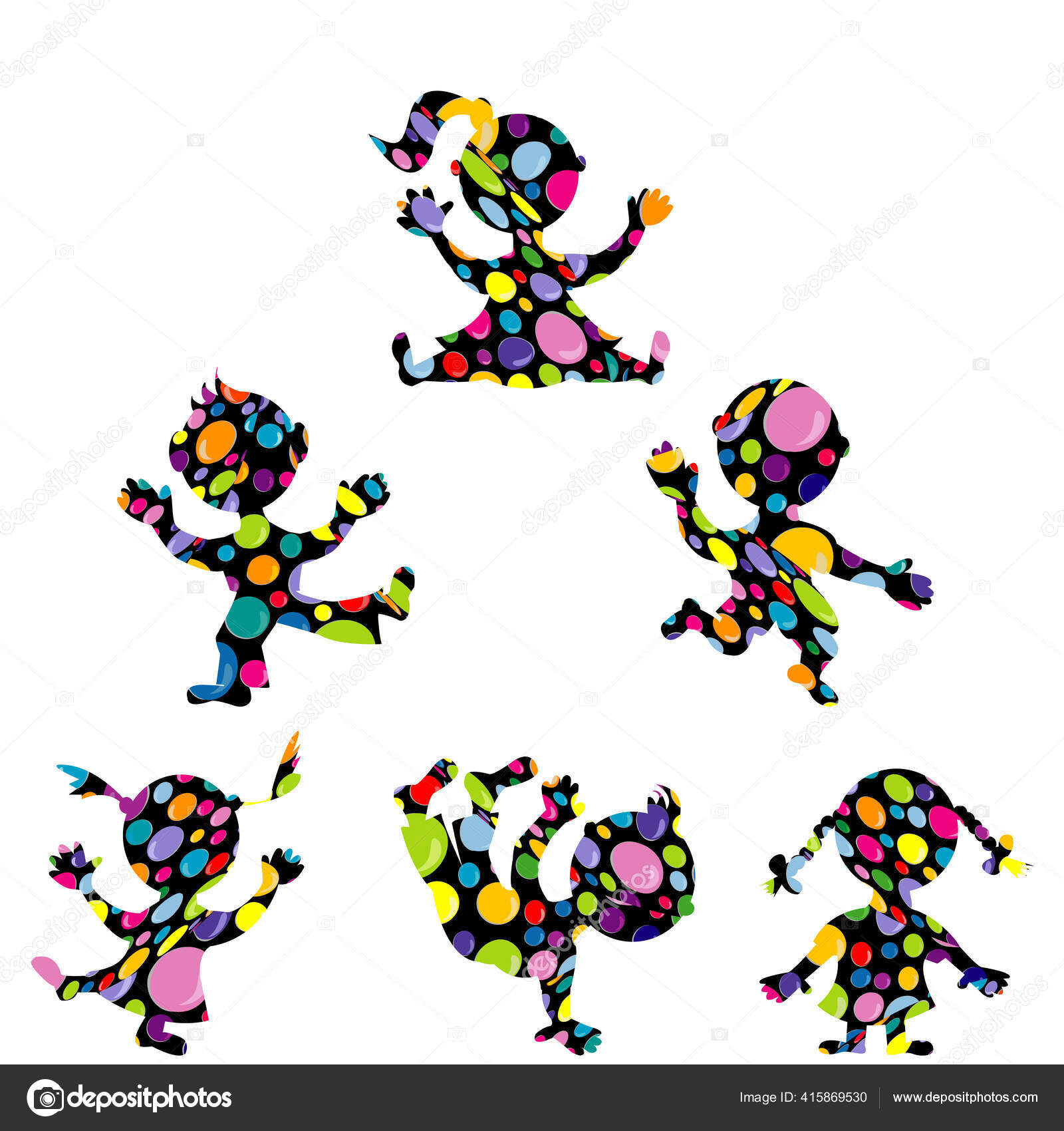 Doodle Cartoon Kids Colored Dots Pattern Stock Vector by ©hibrida13 ...