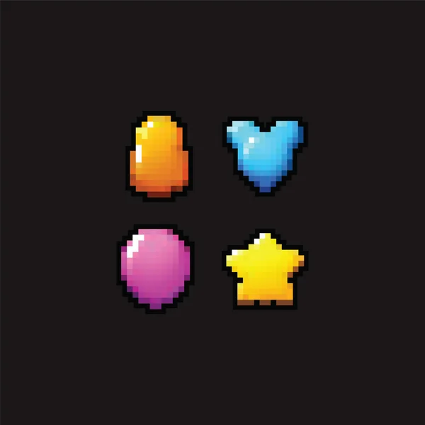 8 bit pixel art icons - Stock Image - Everypixel