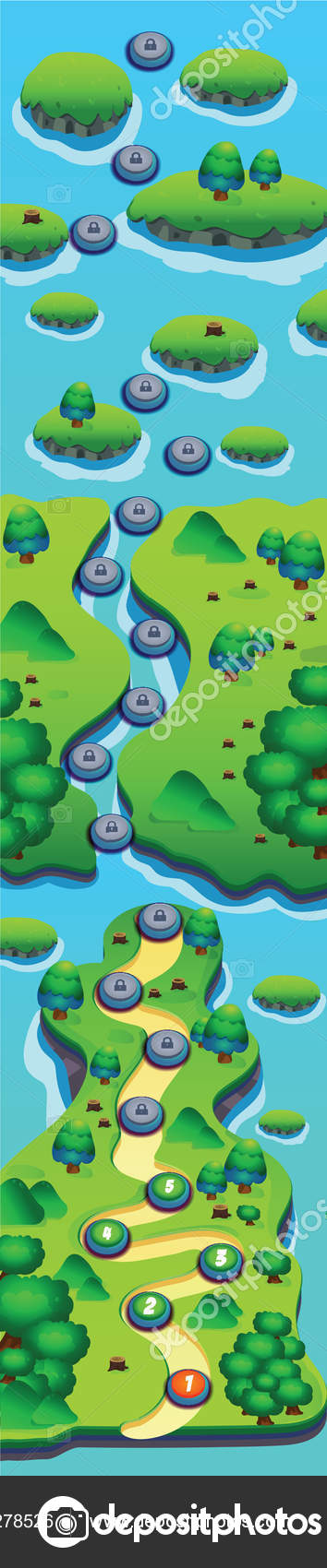Cartoon Game Level Map Template Stock Vector Image by ©bigfatnapoleon ... Cartoon Game Level Map Template Stock Vector Image by ©bigfatnapoleon ...