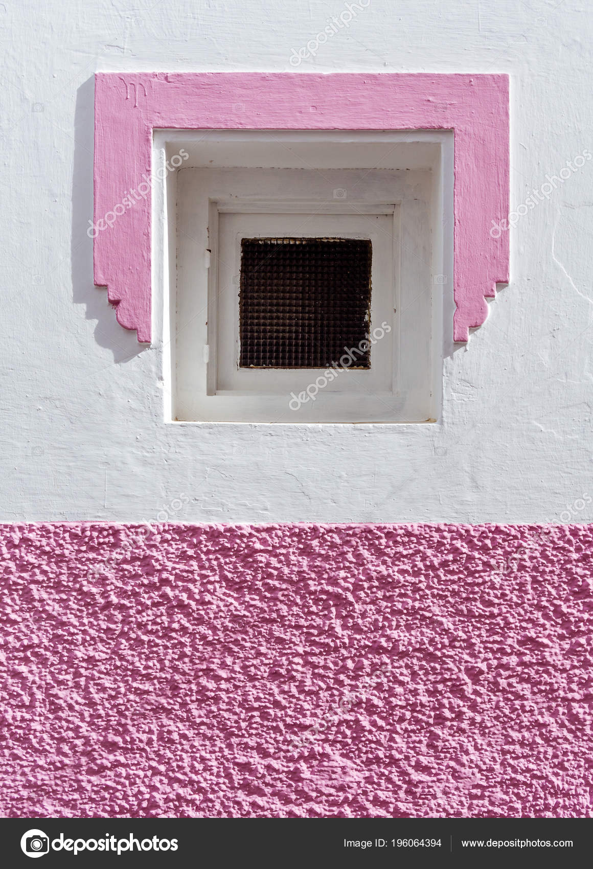 Small Square Window Moroccan Style Pink Painted Stock Photo by ©pierivb ...