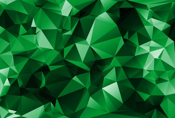 green 3d triangles, polygonal abstract background - Stock Image ...