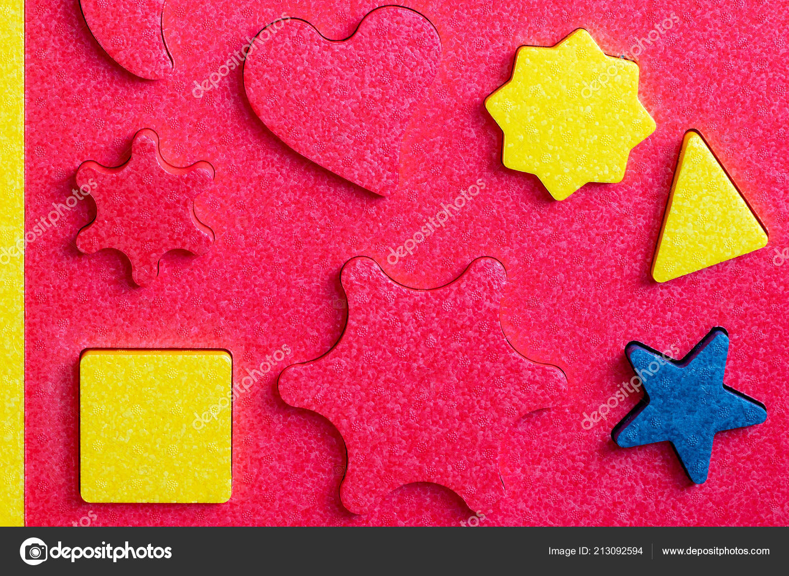 Bright Colorful Puzzle Geometric Shapes Close Stock Photo by ©alex_skp ...