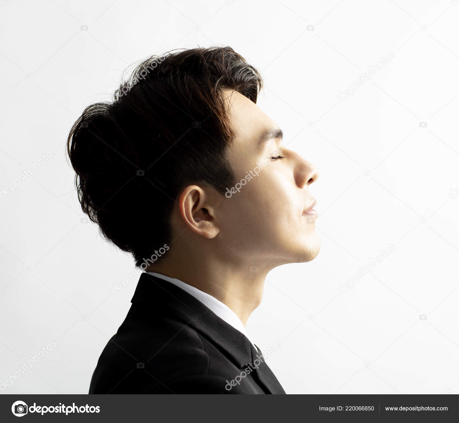 Side View Young Handsome Man Face Stock Photo by ©tomwang 220066850