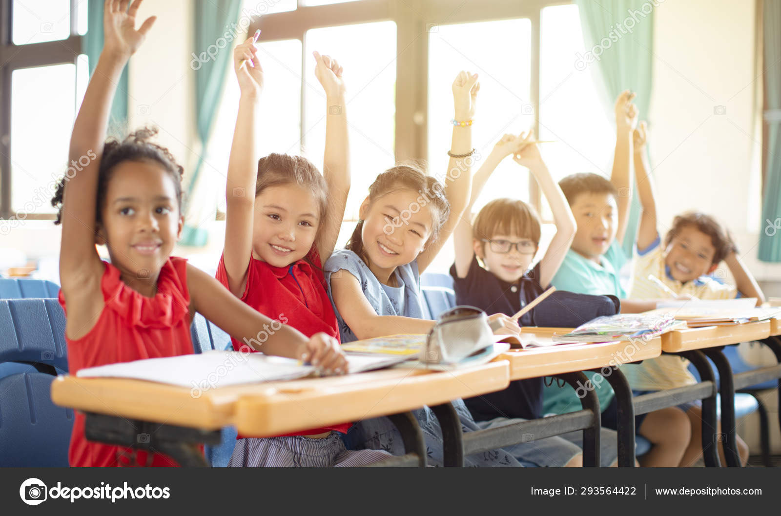 Smiling School Children