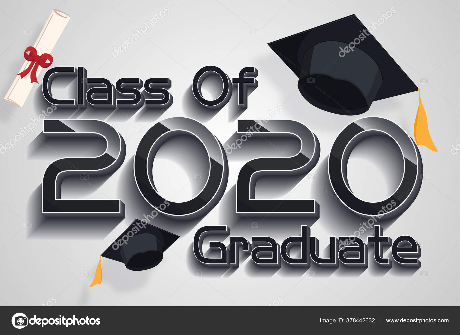 Class 2020 Text Design Graduation Cap — Stock Photo © tomwang #378442632