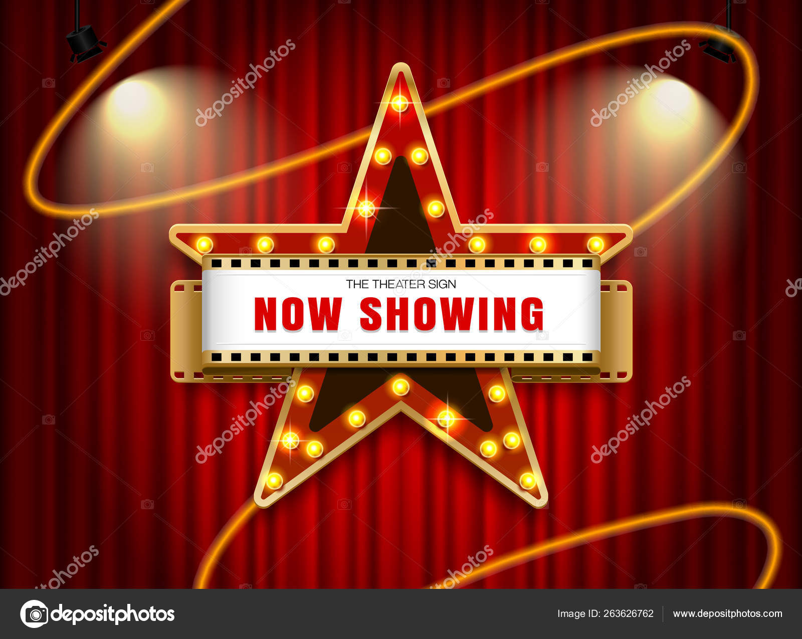 Theater sign star Stock Vector by ©gorralit.hotmail.com 263626762