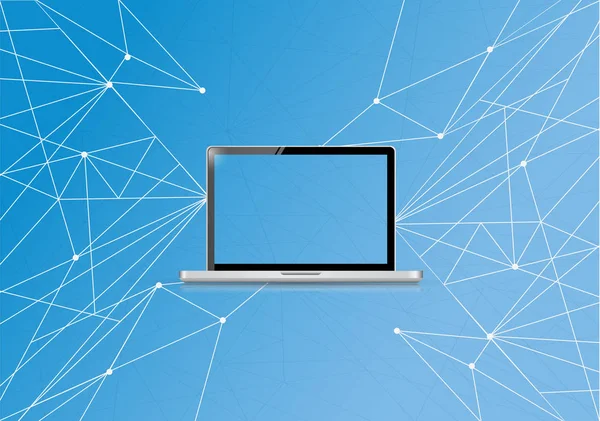 Technology link network diagram. bussiness concept illustration. over a ...